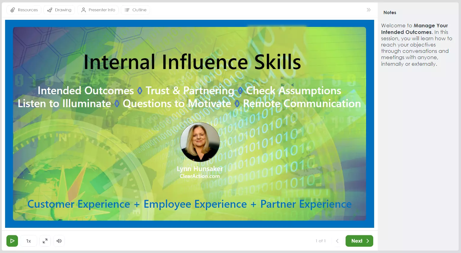 Internal Influence • ClearAction Continuum